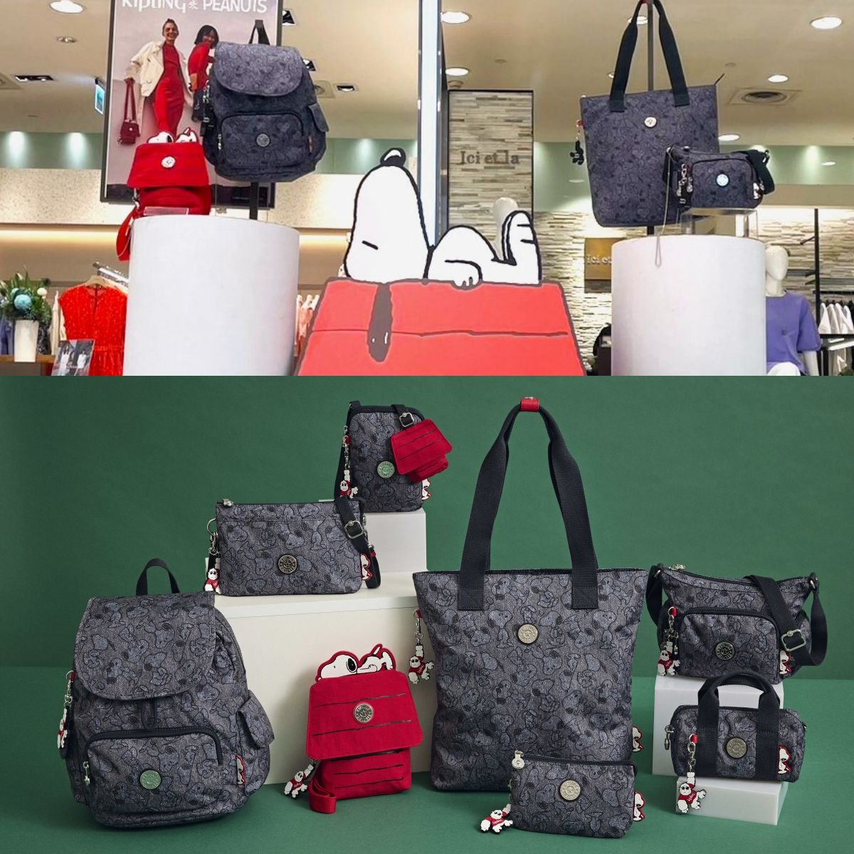 史努比控快看！Kipling X Peanuts聯名「史努比包包、寵物托特包」全系列9款想衝結帳！ ｜ POPO筆記