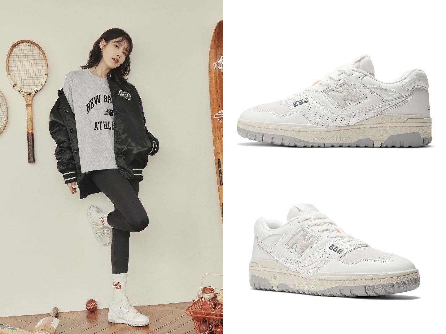 2023下半小白鞋推薦TOP7！IU同款NB550、NIKE、adidas增高球鞋…穿上腿變超細！ ｜ POPO筆記